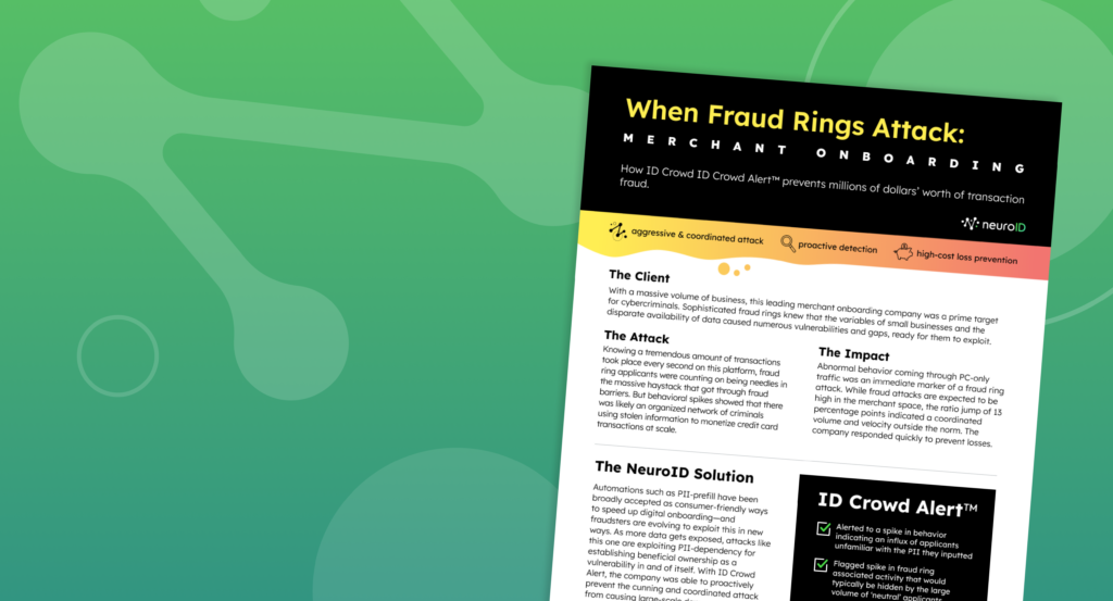 When Fraud Rings Attack: Merchant Onboarding | NeuroID
